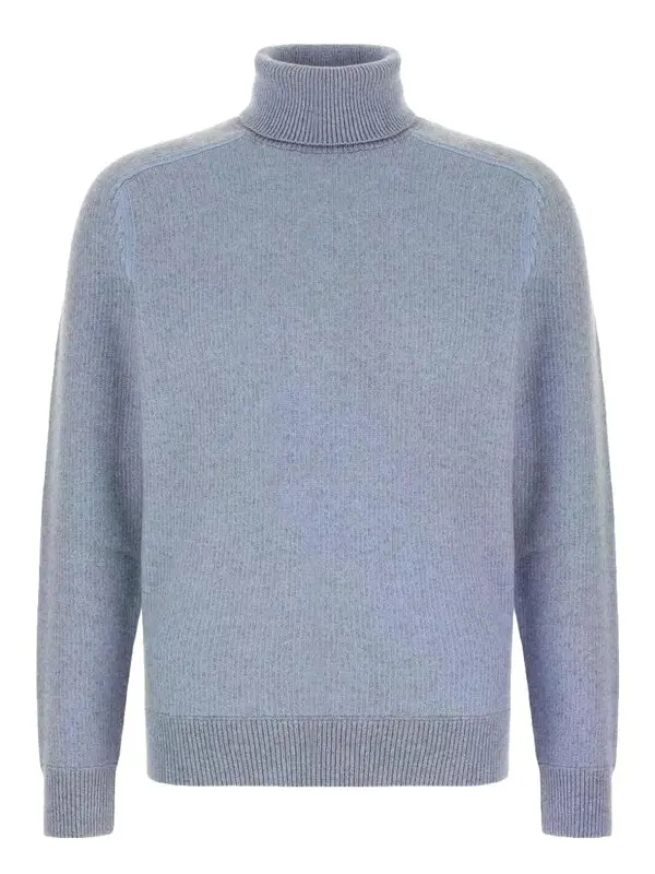 Zegna Ribbed Roll-neck Sweater - Blue