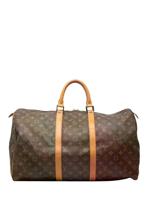 LOUIS VUITTON Keepall 50 Travel Bag Monogram Canvas - Brown