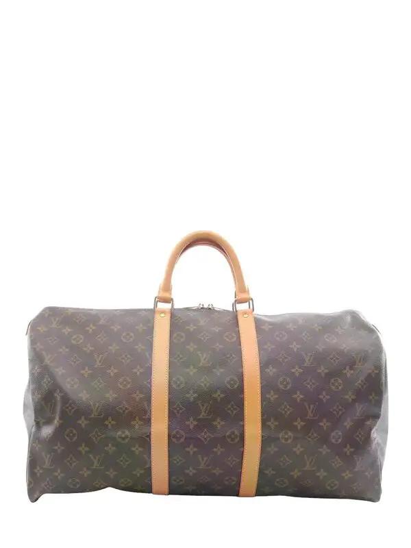 LOUIS VUITTON 1998 Monogram Keepall 55 Travel Bag - Brown