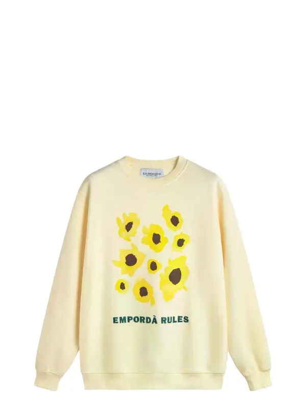 LES HÉRITIERS Sunflower Print Crew-neck Sweatshirt - Yellow