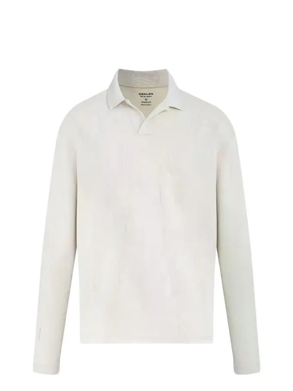 OSKLEN Polo-collar Cotton Sweatshirt - Neutrals