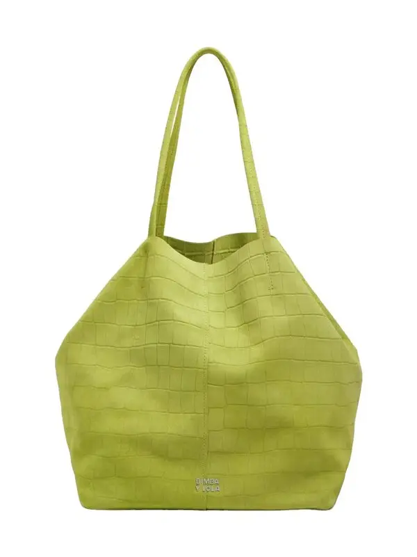 Bimba Y Lola Embossed Tote Bag - Green
