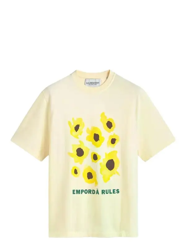 LES HÉRITIERS Floral-print T-shirt - Yellow