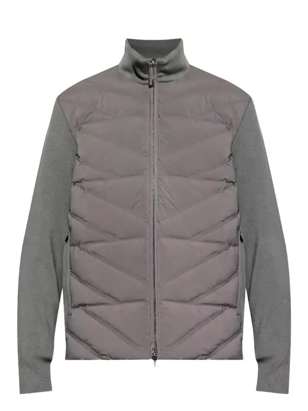 Emporio Armani Chevron Quilting Jacket - Grey