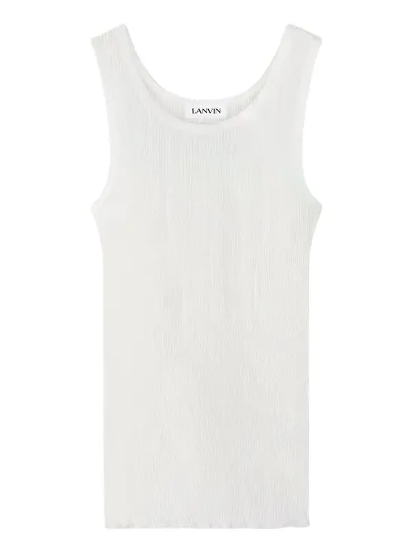 LANVIN Ribbed Knit Vest - White