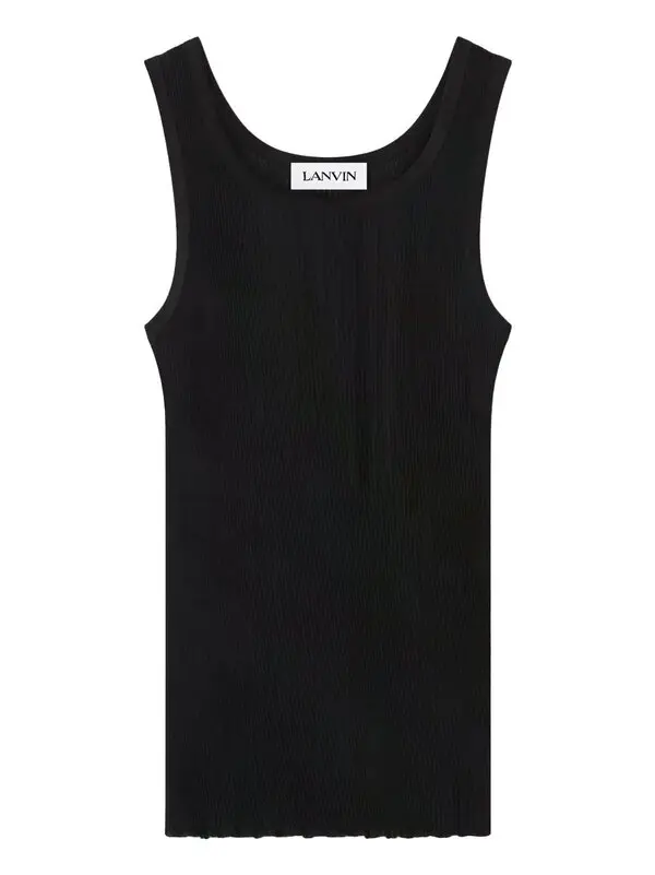 LANVIN Ribbed Vest - Black