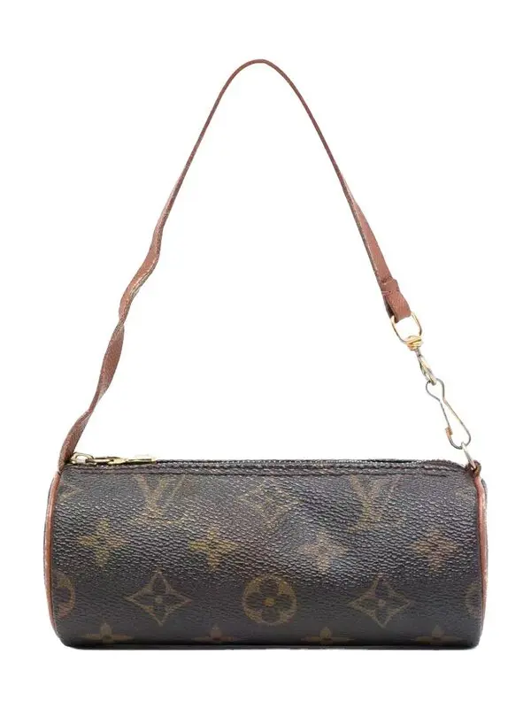LOUIS VUITTON Monogram Papillon Pochette Handbag - Brown