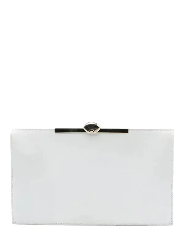 Dior 2013 Leather Clasp Clutch Bag - White