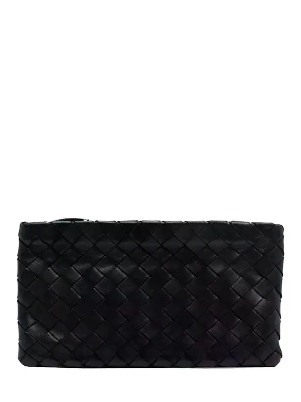Bottega Veneta Small Nappa Intrecciato Zip Pouch - Black