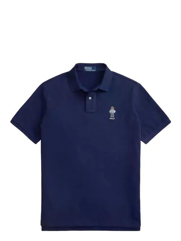 Polo Ralph Lauren Bear-embroidered Polo Shirt - Blue