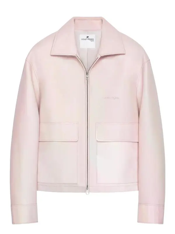 COURREGES Double-pocket Leather Jacket - Pink