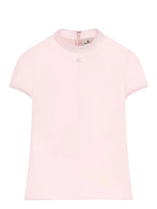 COURREGES Crêpe Short-sleeves Shirt - Pink