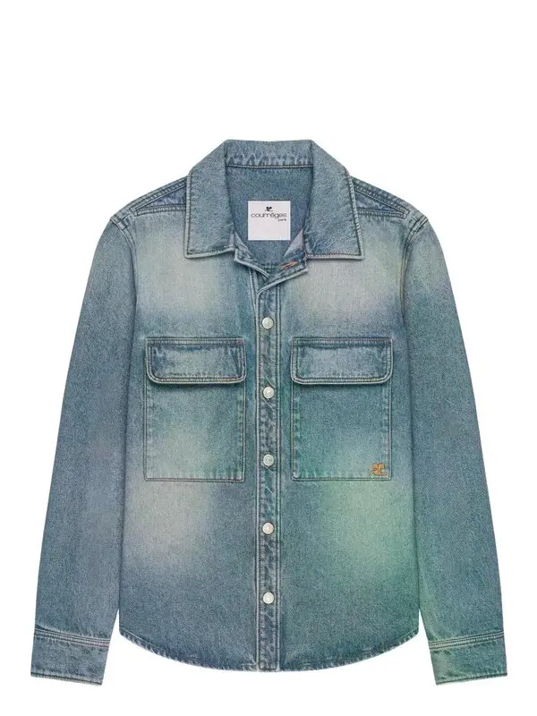 COURREGES Pocket Denim Shirt - Blue