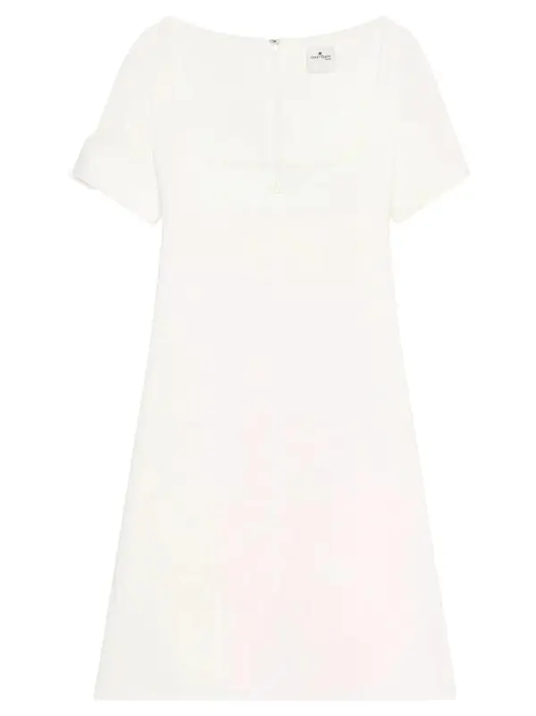 COURREGES Buckle-detail Mini Dress - White