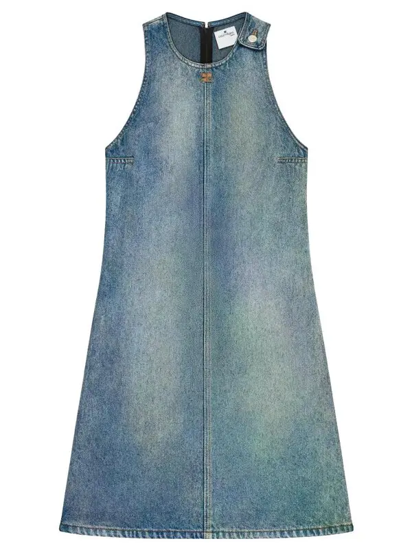 COURREGES A-line Denim Dress - Blue