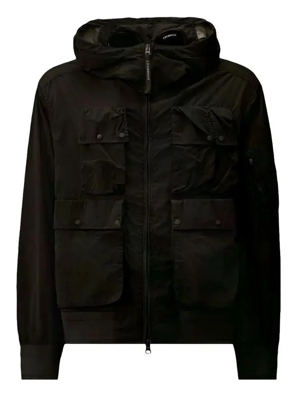 C.P. COMPANY Hooded Multi-pocket Jacket - Black