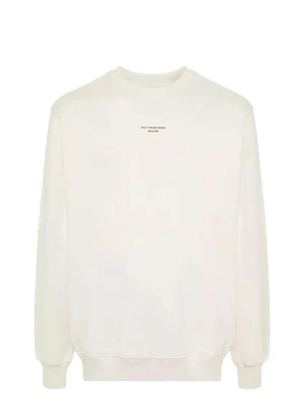Drole De Monsieur Cotton Sweatshirt - Neutrals