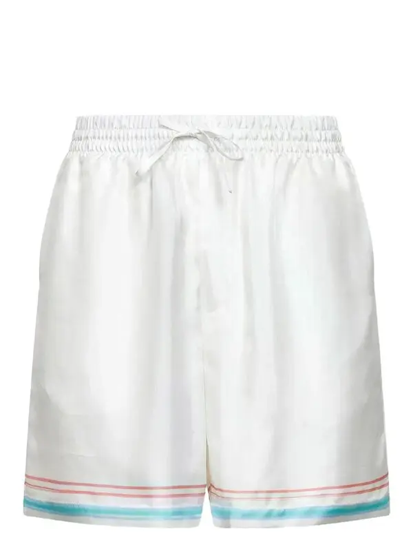 Casablanca Elasticated-waist Shorts - White