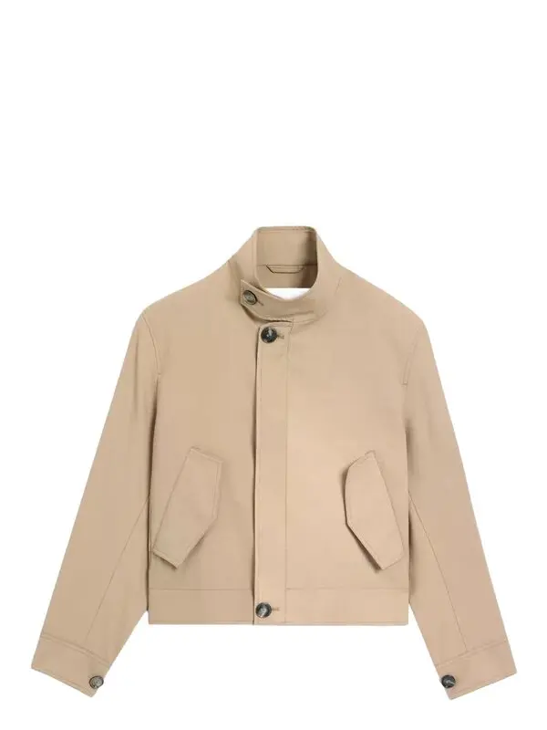Ami Stand-up Collar Harrington Jacket - Neutrals
