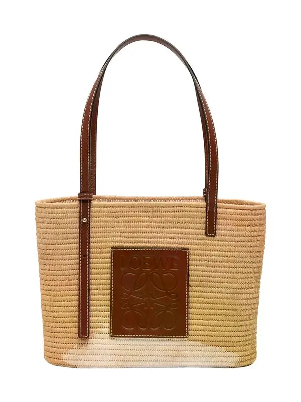 Loewe Small Raffia Basket Bag - Brown