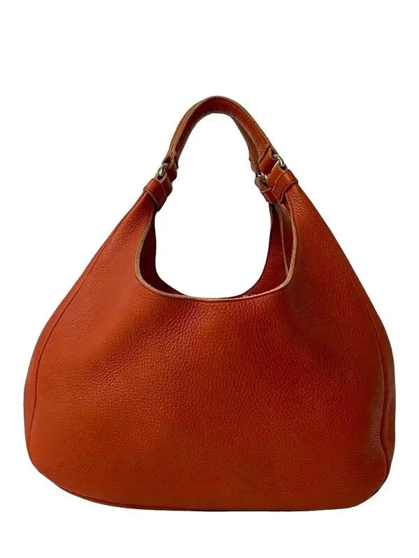 Bottega Veneta 2012-2025 Medium Intrecciato Trimmed Nappa Campana Hobo Bag - Orange