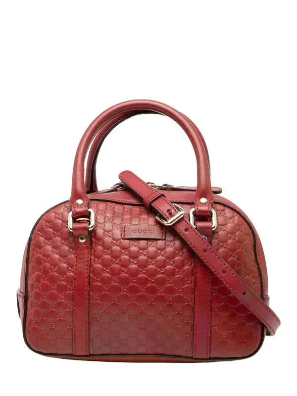 Gucci Small Micro Guccissima Bree Satchel - Red