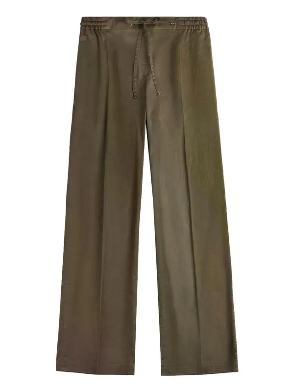FAY Drawstring-fastening Trousers - Green
