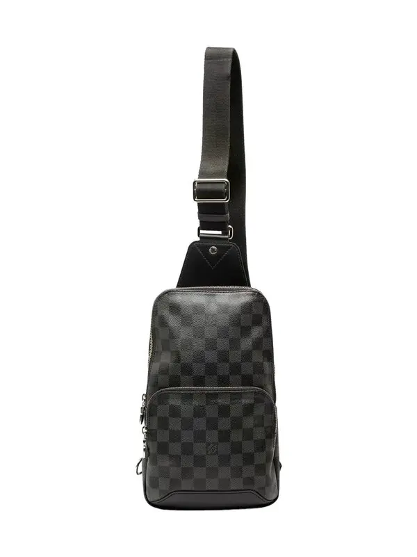 LOUIS VUITTON 2019 Damier Graphite Avenue Sling Bag - Black