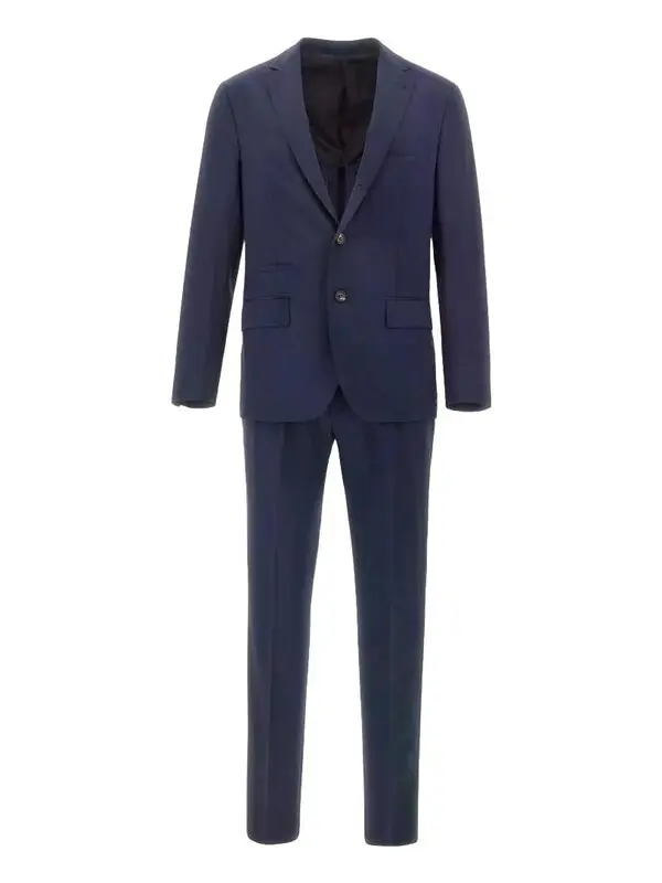 Eleventy Flap-pockets Wool Suit - Blue