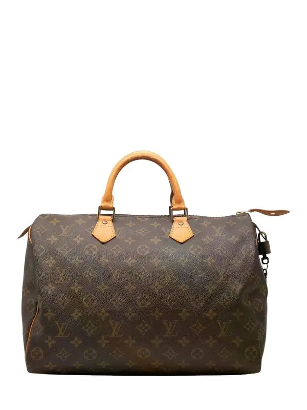 LOUIS VUITTON 1994 Monogram Speedy 35 Boston Bag - Brown
