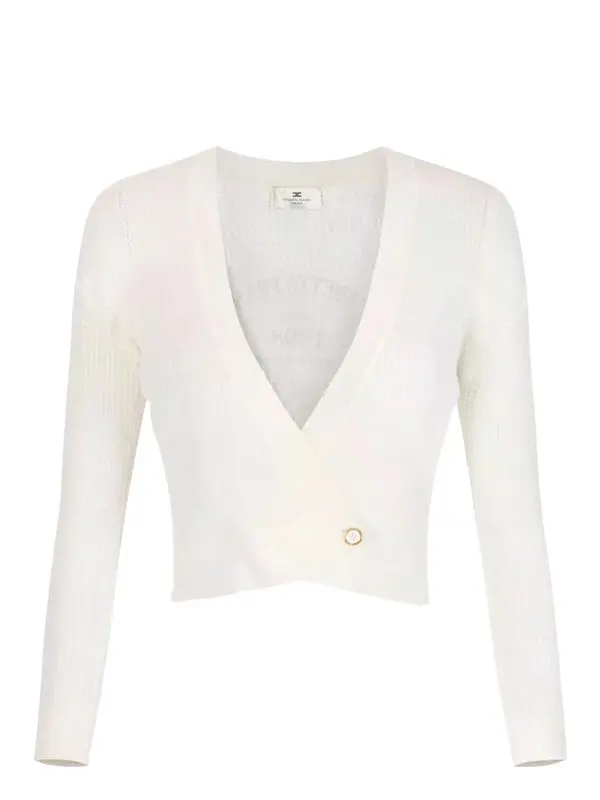 Elisabetta Franchi V-neck Cropped Cardigan - Neutrals