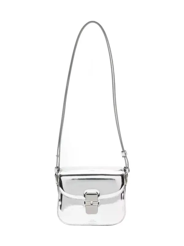 A.p.c. Turnlock Shoulder Bag - Silver