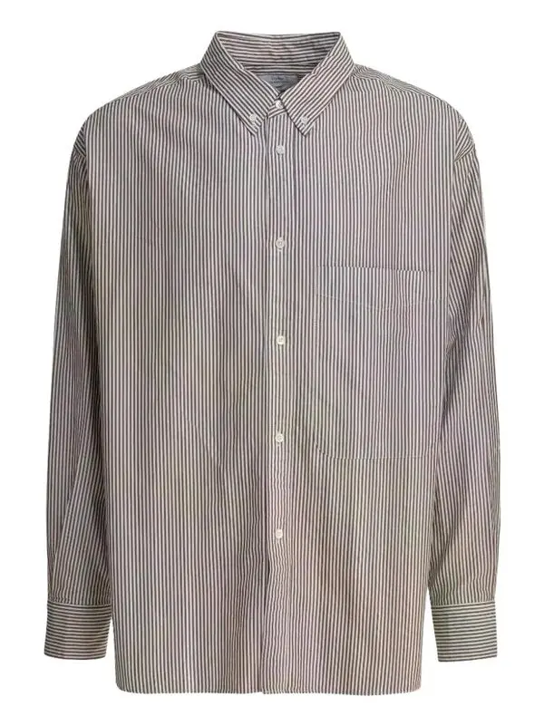 Studio Nicholson X Beams Plus Striped Patch Pocket Shirt - White
