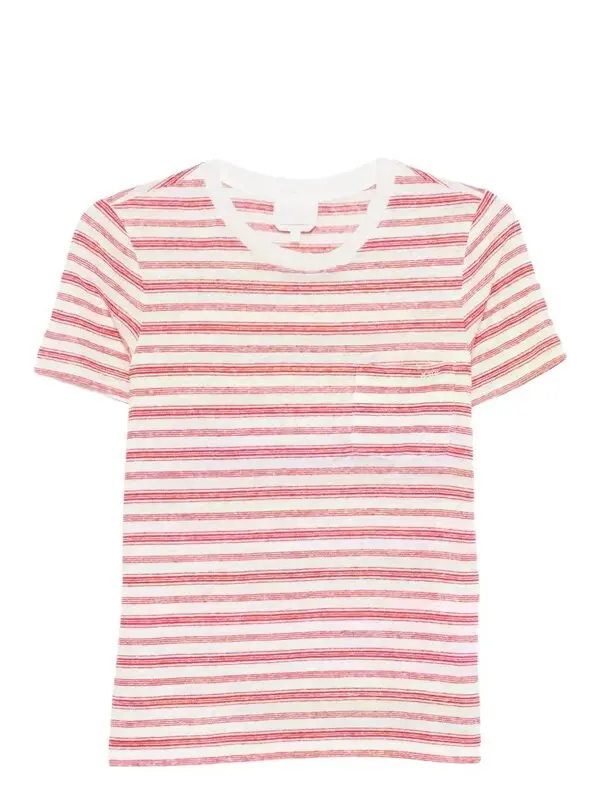 A.p.c. Striped Pocket T-shirt - Red