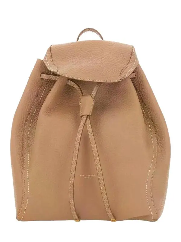 GIANNI CHIARINI Contrast-stitch Drawstring Backpack - Neutrals
