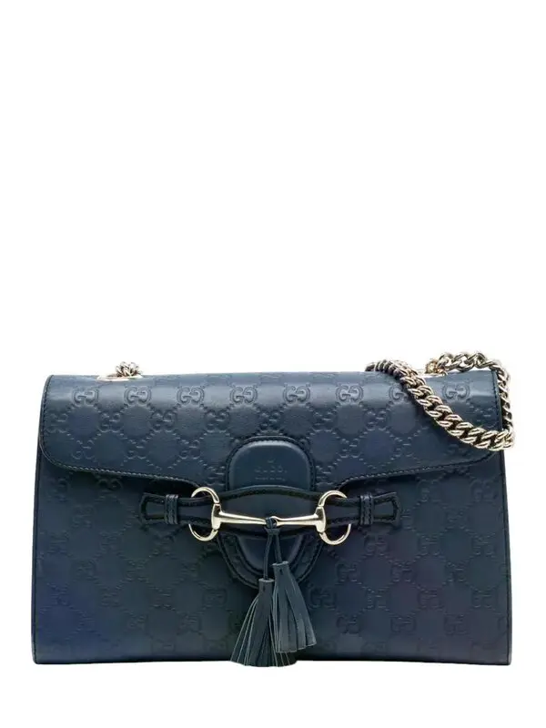 Gucci 2000-2015 Medium Sima Emily Shoulder Bag - Blue