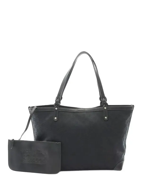 Gucci Gg Canvas Tote Bag - Black