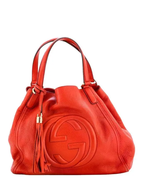 Gucci Soho Leather Medium Shoulder Bag - Red