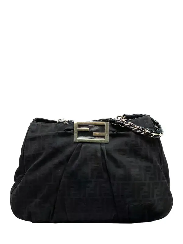 Fendi 2000-2010 Large Zucca Canvas Mia Tote - Black