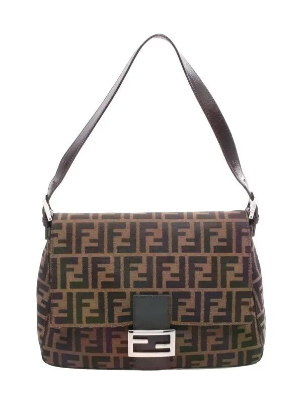 Fendi 2000-2010 Zucchino Mamma Bucket Shoulder Bag - Brown