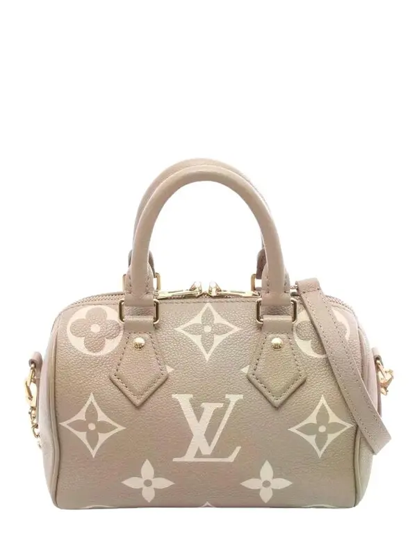 LOUIS VUITTON Bicolor Monogram Empreinte Speedy Bandouliere 20 Satchel - Brown