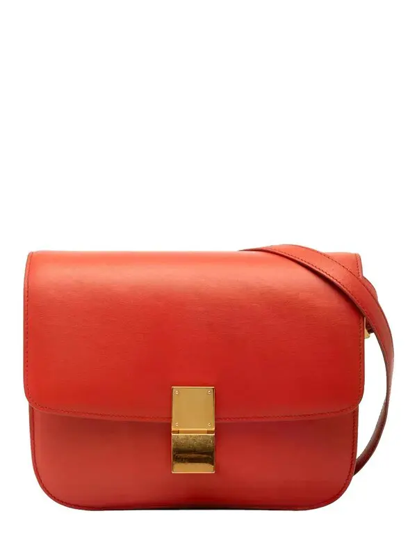 Celine 2000-2025 Medium Classic Box Crossbody Bag - Red