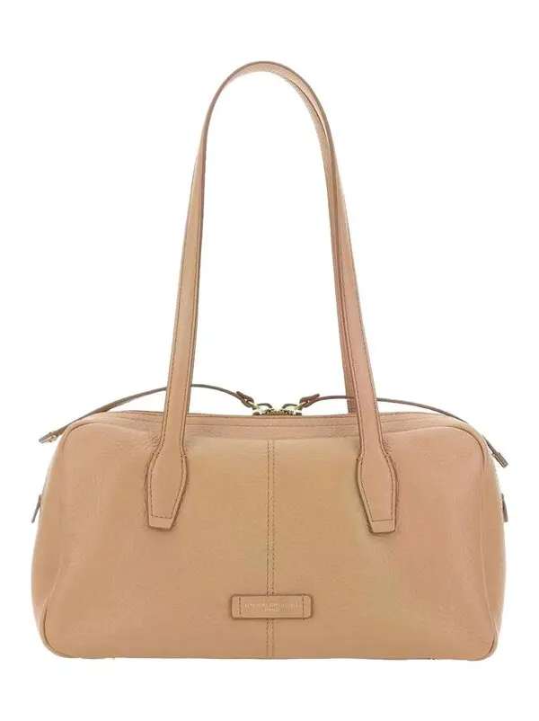 GIANNI CHIARINI Aryna Hammered Shoulder Bag - Neutrals