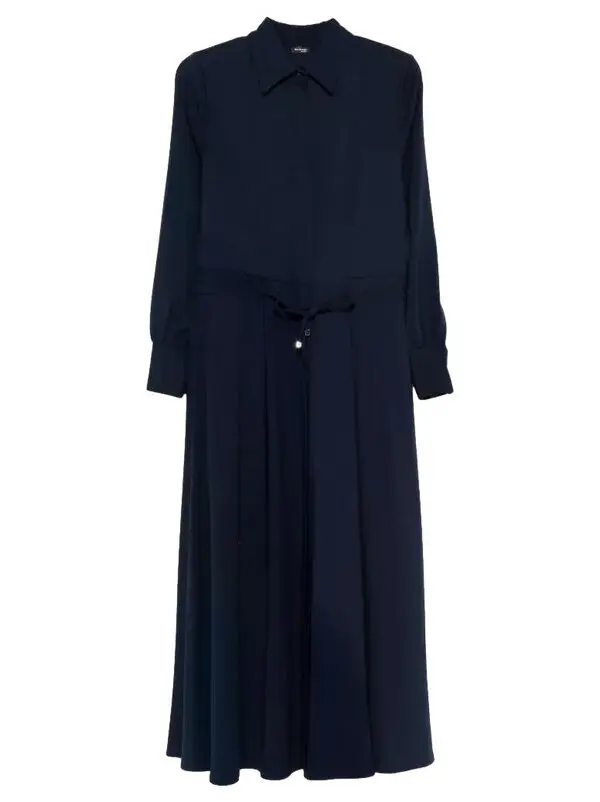 Kiton Polo-collar Maxi Dress - Blue