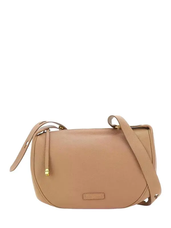 GIANNI CHIARINI Charlotte Hammered Zip Shoulder Bag - Neutrals