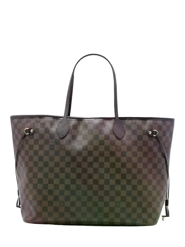 LOUIS VUITTON 2010 Damier Ebene Neverfull Gm Tote Bag - Brown