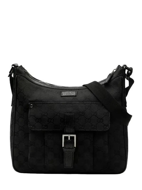 Gucci Gg Canvas Crossbody Bag - Black