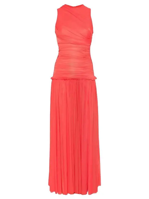 SIEDRES Alina Ruched Maxi Dress - Red