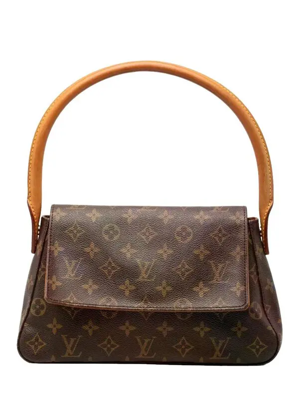 LOUIS VUITTON 2002 Monogram Mini Looping Shoulder Bag - Brown