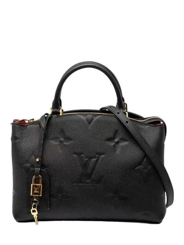 LOUIS VUITTON Monogram Empreinte Petit Palais Satchel - Black